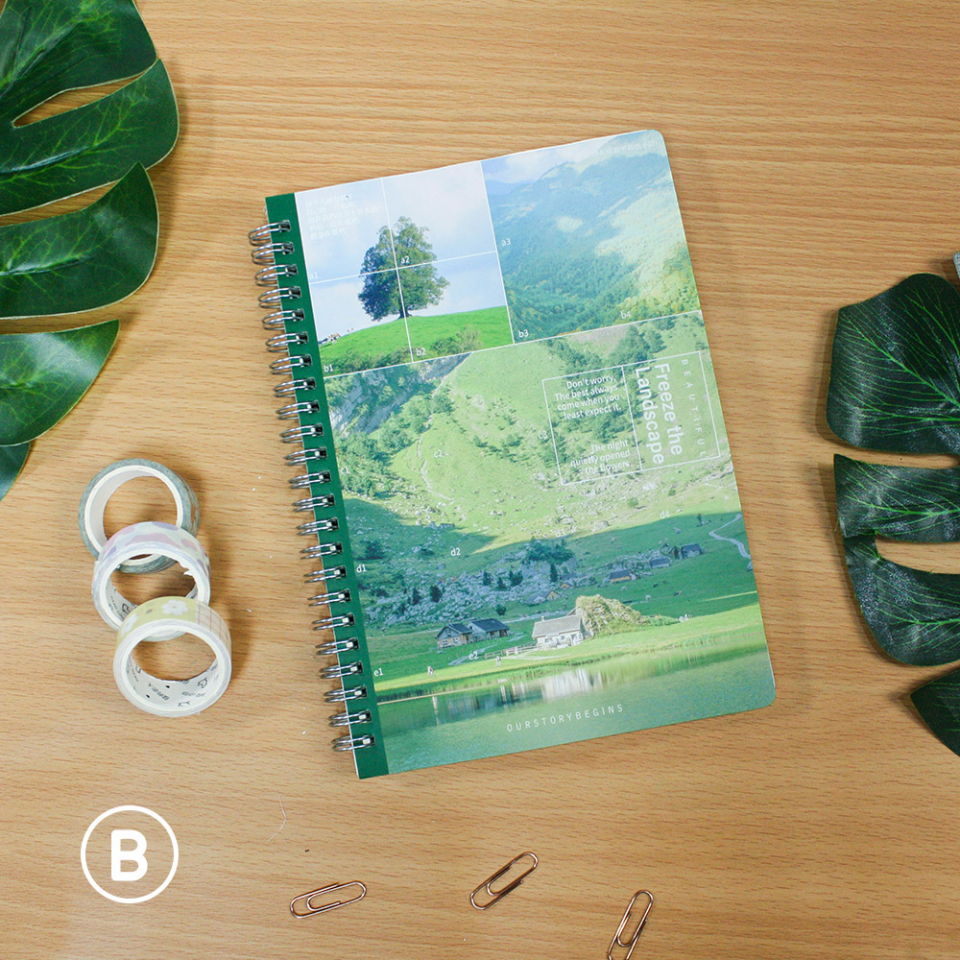 Freeze The Landscape Spiral Ruled Notebook A5 | panmomo.com