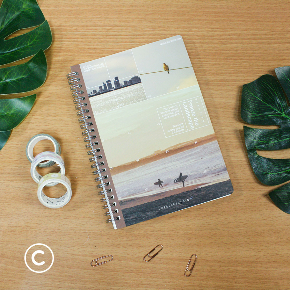 Freeze The Landscape Spiral Ruled Notebook A5 | panmomo.com